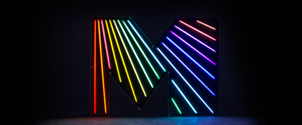 M Letter Graphic Lamp by Delightfull | DEMORAIS INTERNATIONAL
