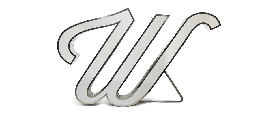 W Letter Graphic Lamp by Delightfull | DEMORAIS INTERNATIONAL
